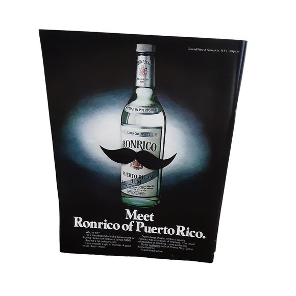 American Vintage | Other | 978 Ron Rico Puerto Rico Rum Vintage Print ...